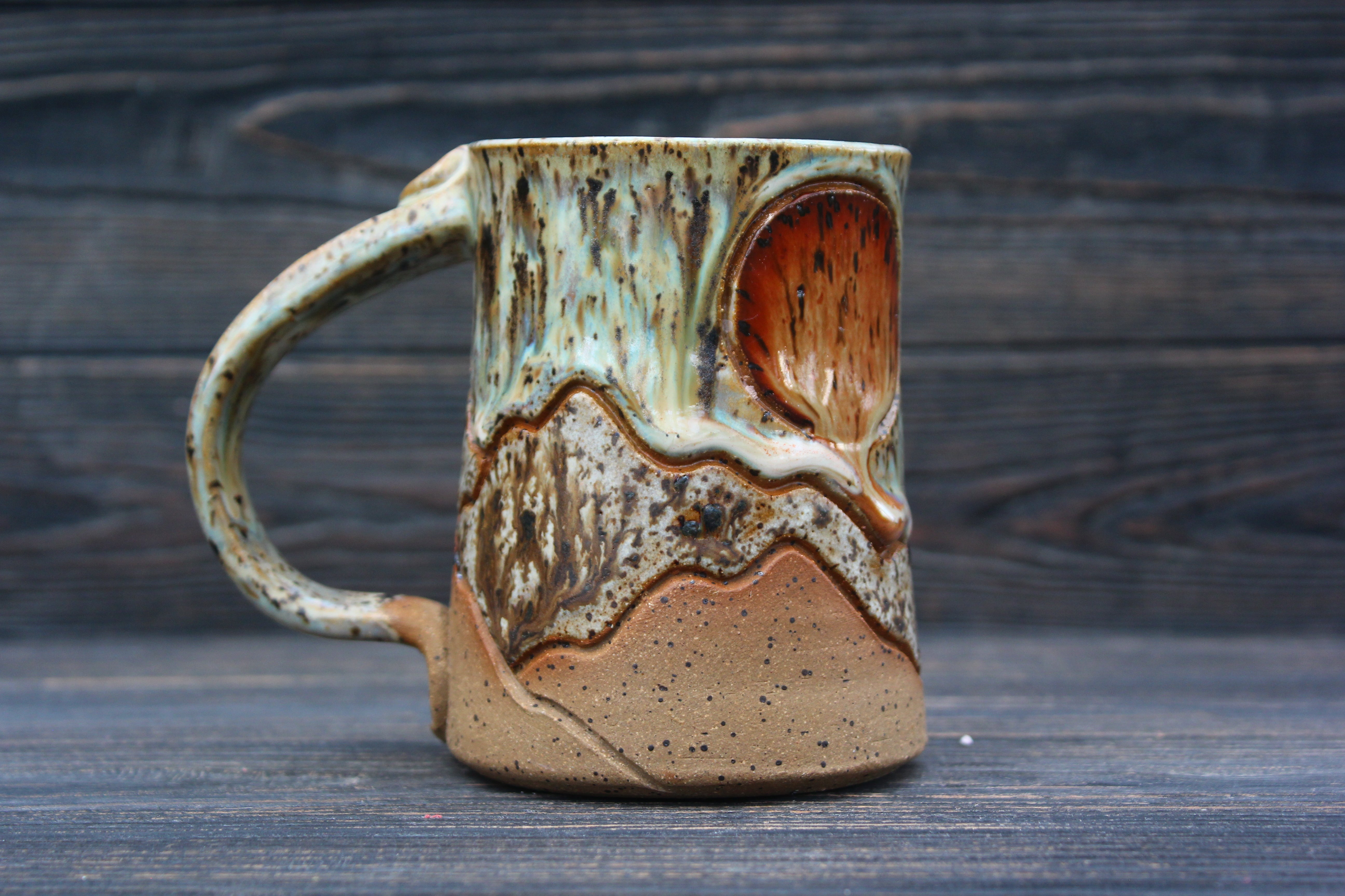 12 floz Frosty Mountain Mug – Audball Pottery Studio